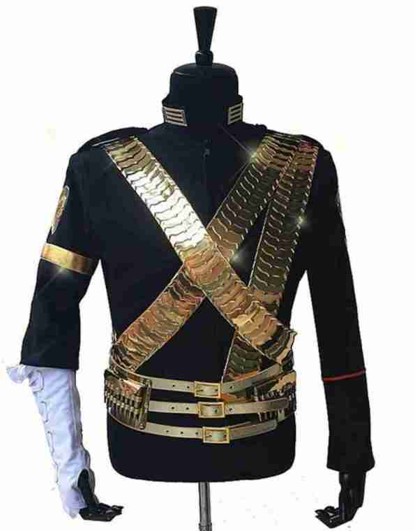 Michael Jackson Jam Golden Belt Jacket - MJ outfits